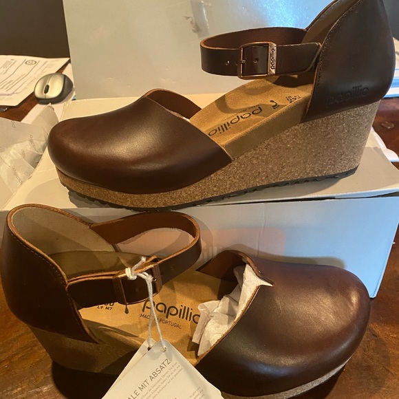 Birkenstock | Shoes | Papillio Mary Cognac Leather 9 Narrow New | Poshmark